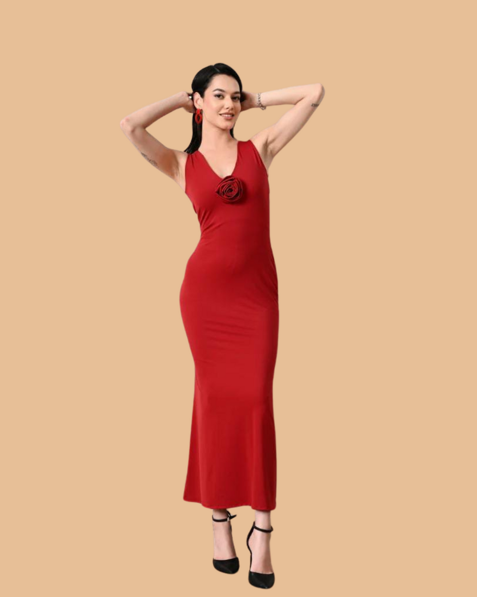 Scarlet Bloom Evening Gown – Offmint