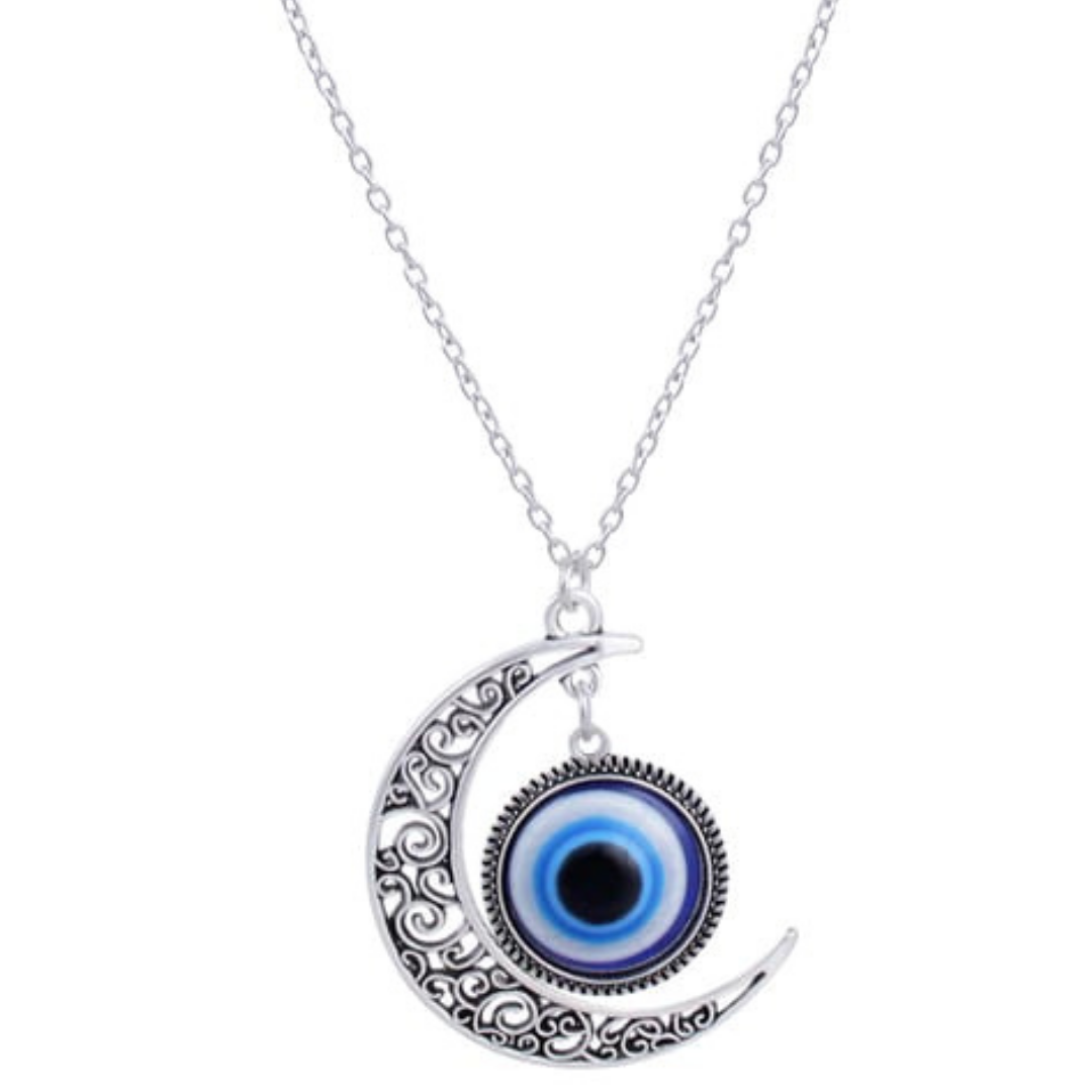 Silver-Plated Evil-Eye Chain Pendant For Men By Offmint