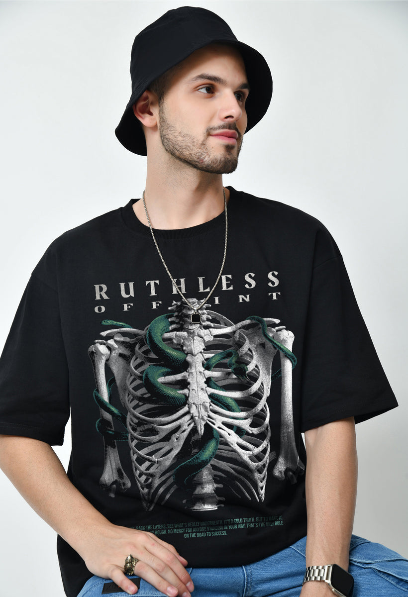 Ruthless Black Oversized T-shirt – Offmint