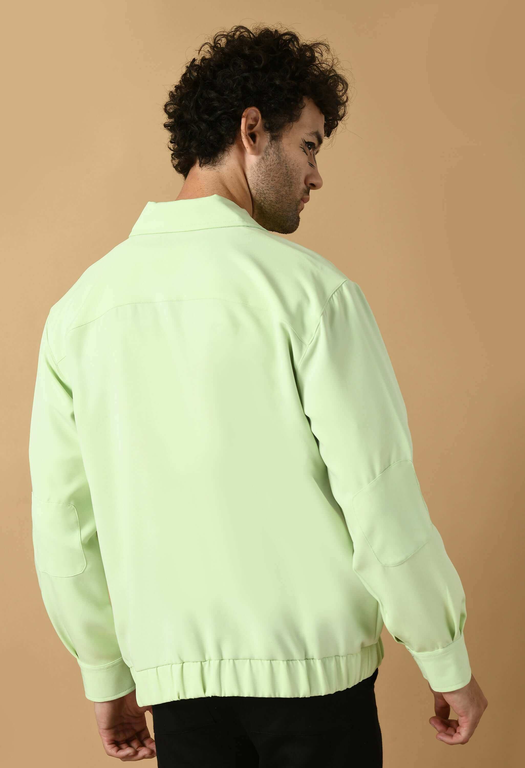 Light Green Bomber jacket's By Offmint