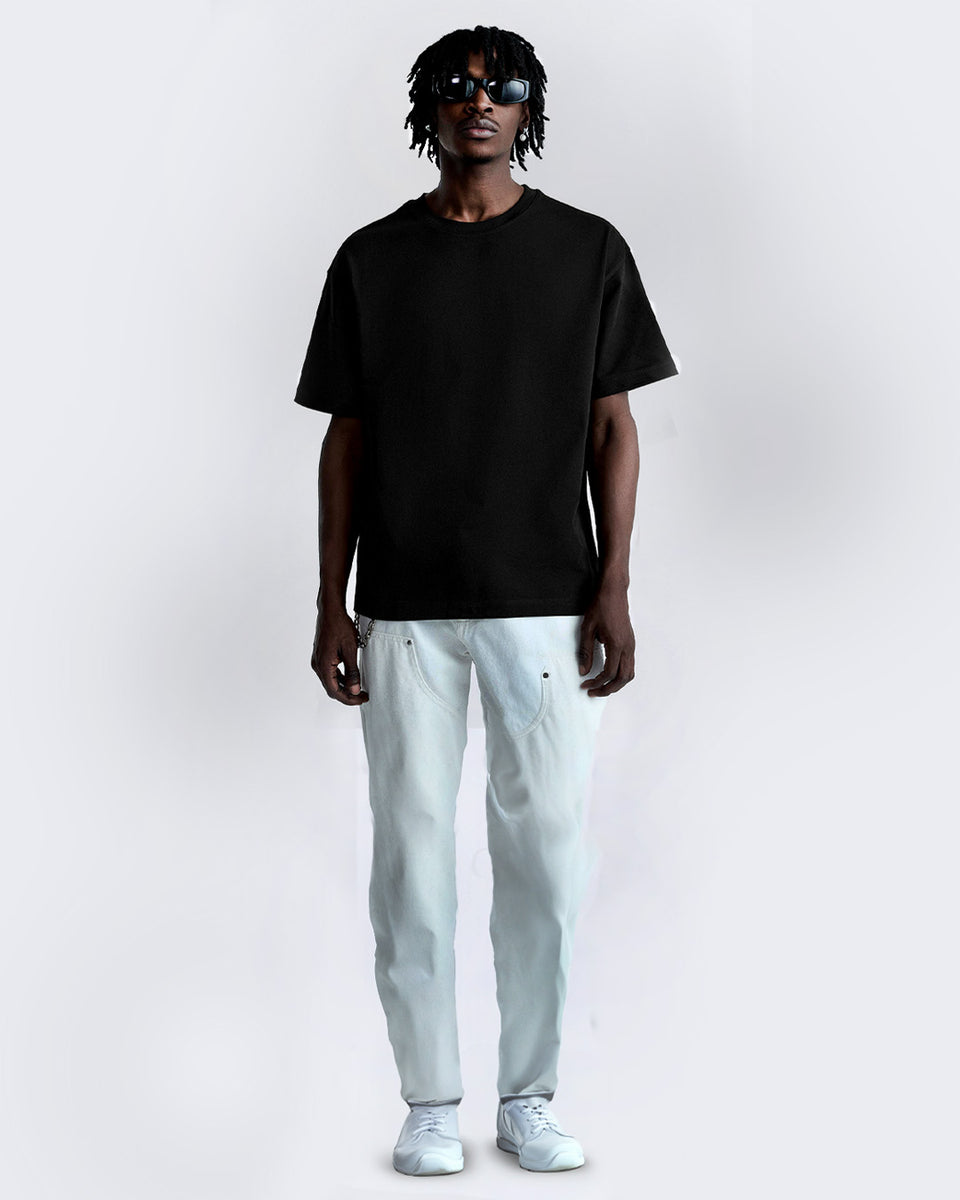 Eternity Printed Black Oversized T-Shirt By Offmint