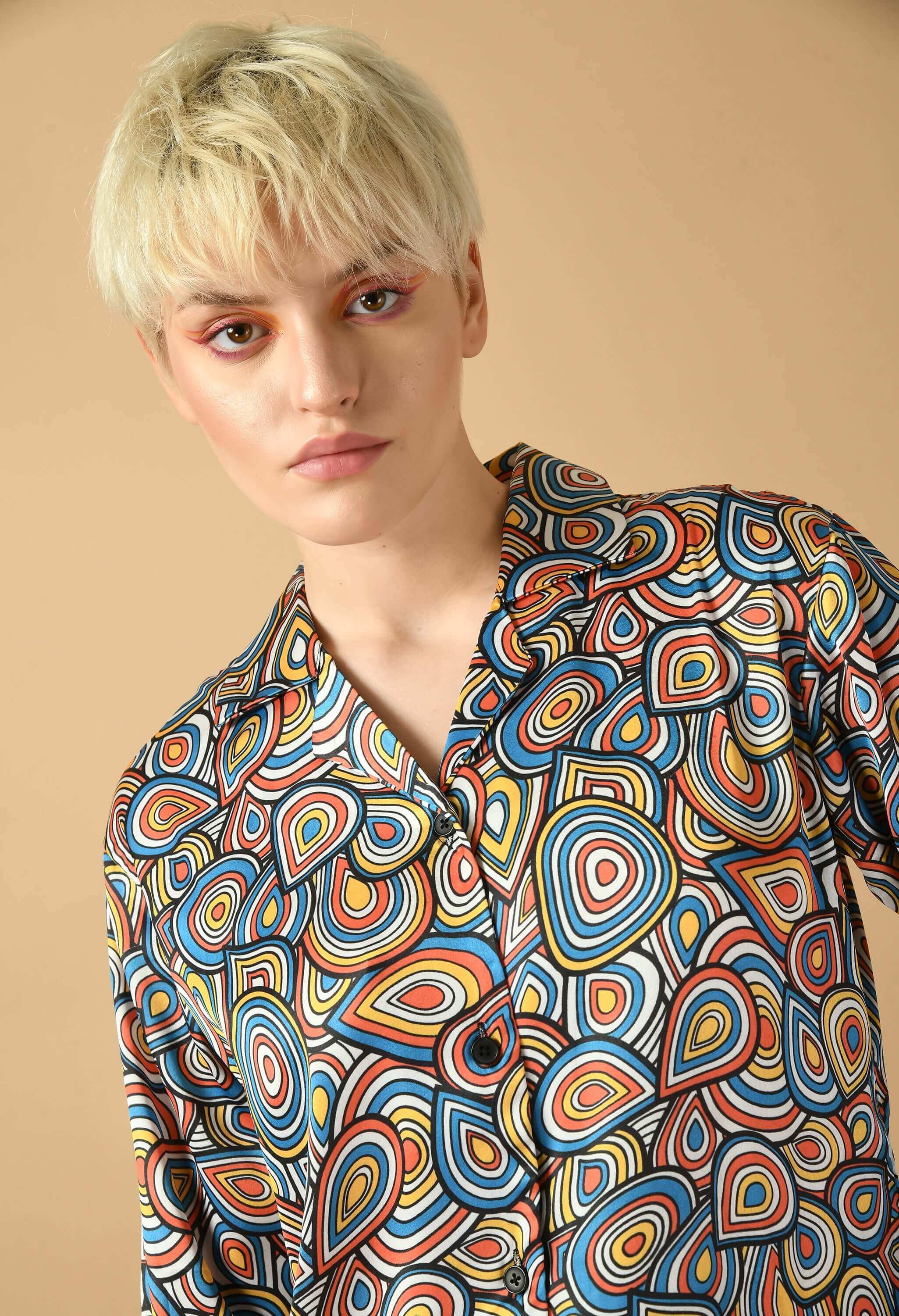 Multicolor Satin Co-Ord Set By Offmint